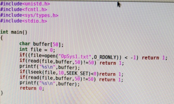 Solved #include«unistd.h> #include #include #include int | Chegg.com