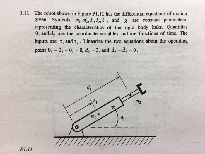 Solved The robot shown in Figure P1.11 has the differential | Chegg.com