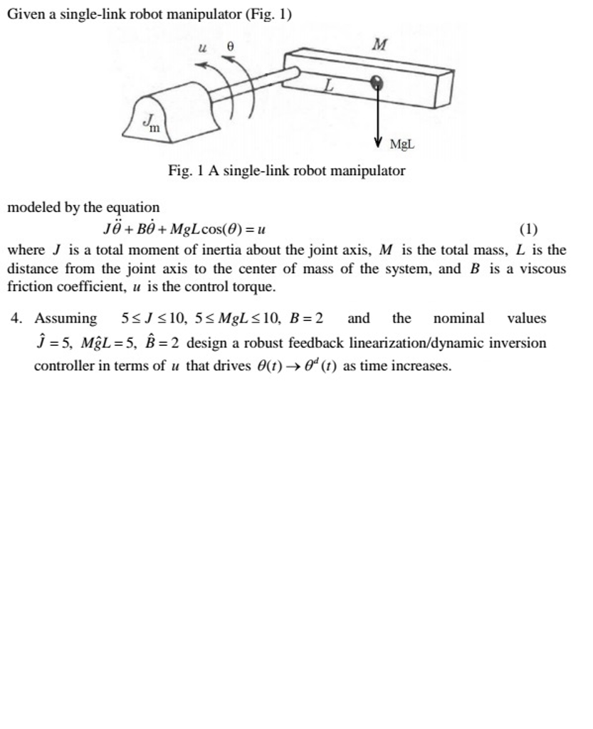 Subject: Robotics System Control Textbook use: Robot | Chegg.com
