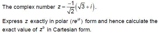 Solved The complex number z = -1/ 2( 3+i). Express z | Chegg.com