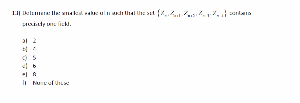Solved Determine the smallest value of n such that the set | Chegg.com