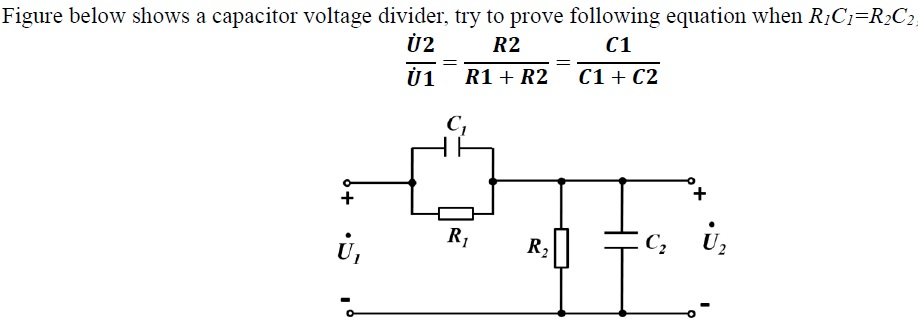 Solved Figure below shows a capacitor voltage divider, try | Chegg.com