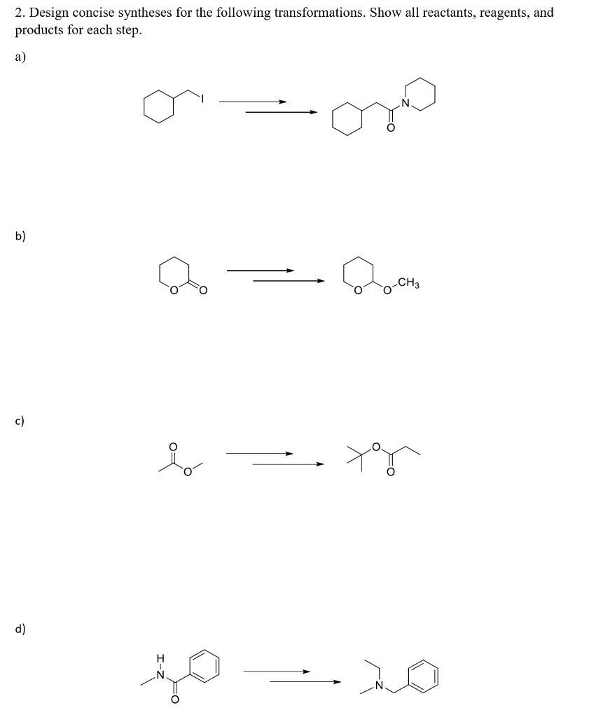 Solved Design concise syntheses for the following | Chegg.com