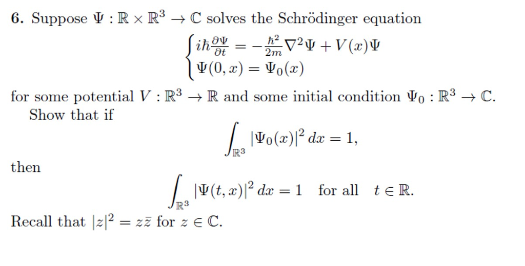 Solved Suppose Psi: R times R3 rightarrow C solves the | Chegg.com