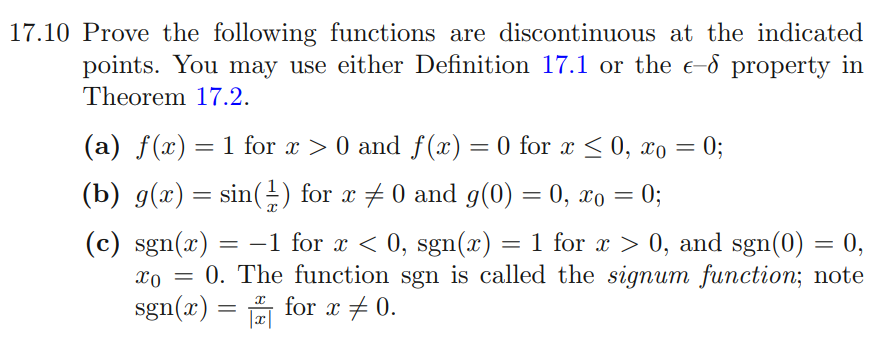 Solved 17.1 Definition. Let f be a real-valued function | Chegg.com