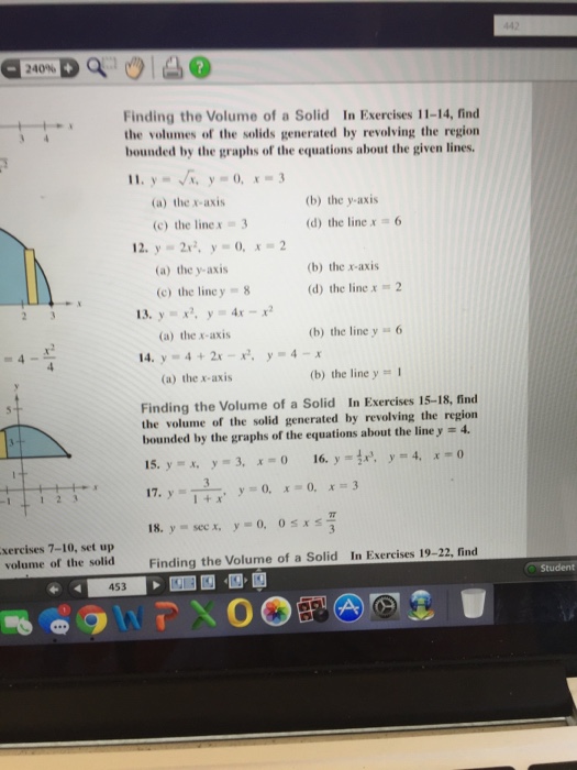 Solved Find the Volume of a Solid In Exercise 11-14, find | Chegg.com