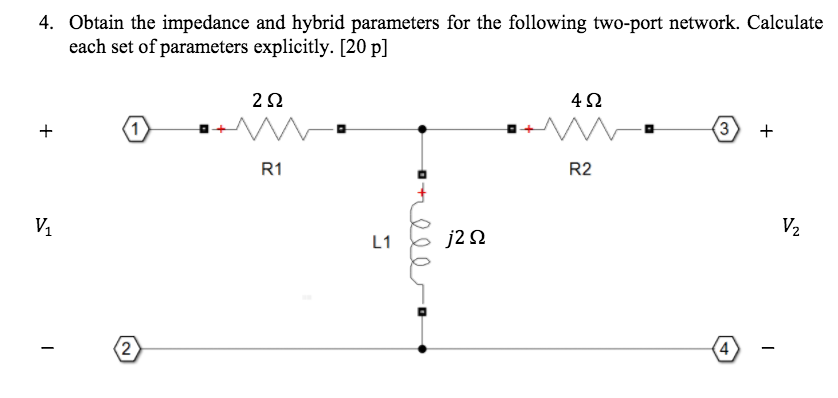 Solved Obtain the impedance and hybrid parameters for the | Chegg.com