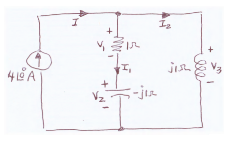 Solved Find V1, V2, V3, I1 and I2. Then draw a phasor | Chegg.com