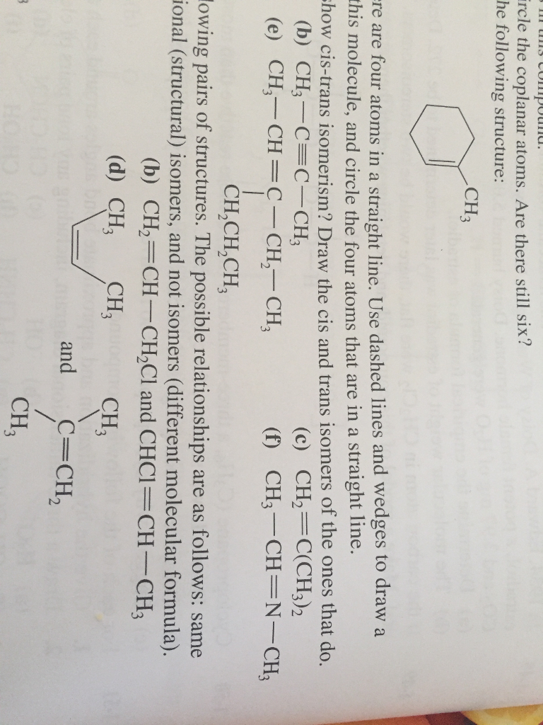 Solved Are four atoms in a straight line. Use dashed lines | Chegg.com
