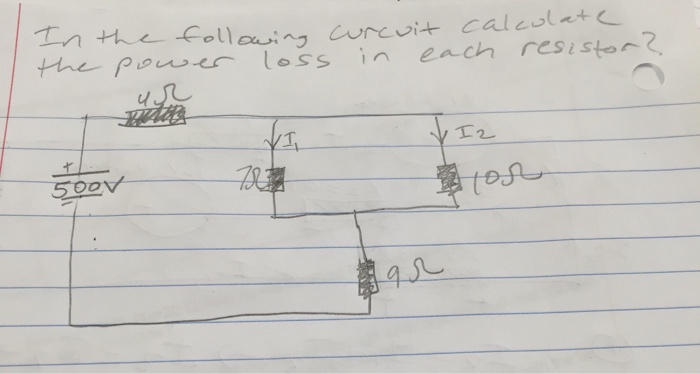 Solved In the following circuit calculate the power loss in | Chegg.com
