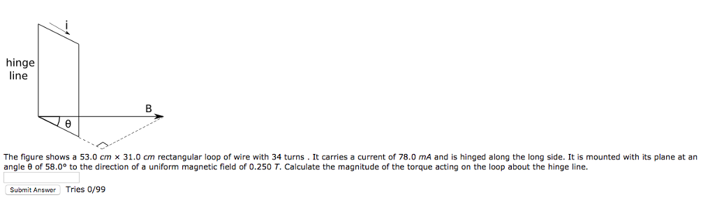 Solved hinge line The figure shows a 53.0 cm x 31.0 cm | Chegg.com