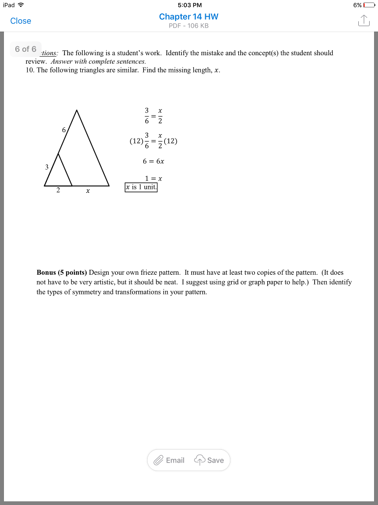 Solved The following is a student's work. Identify the | Chegg.com