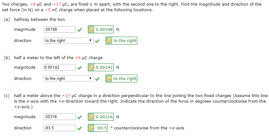 Solved Two charges, +6 μC and +17 μC, are fixed 1 m apart, | Chegg.com