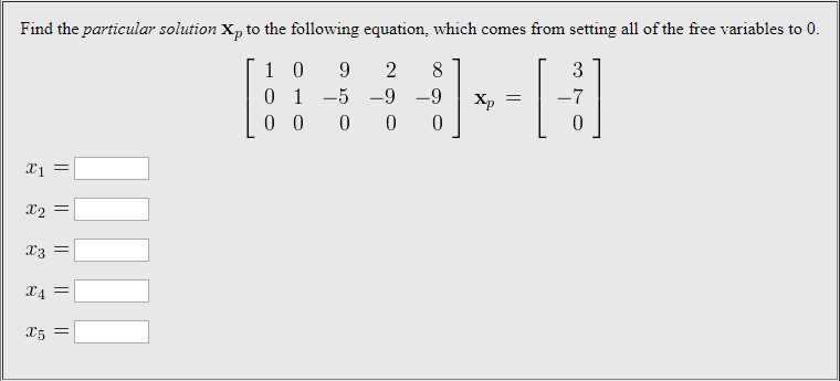 Solved Find the particular solution Xp to the following | Chegg.com
