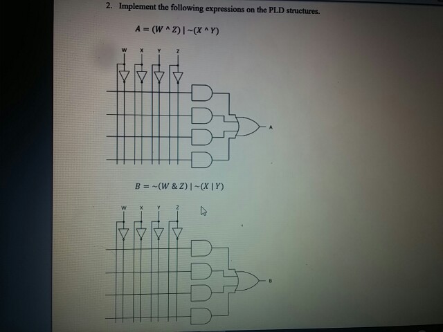 Solved 2 Im Plement The Following Expressions On The Pld 9533