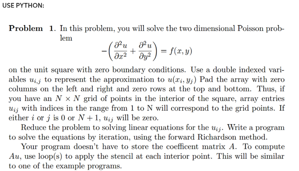 In this problem, you will solve the two dimensional | Chegg.com