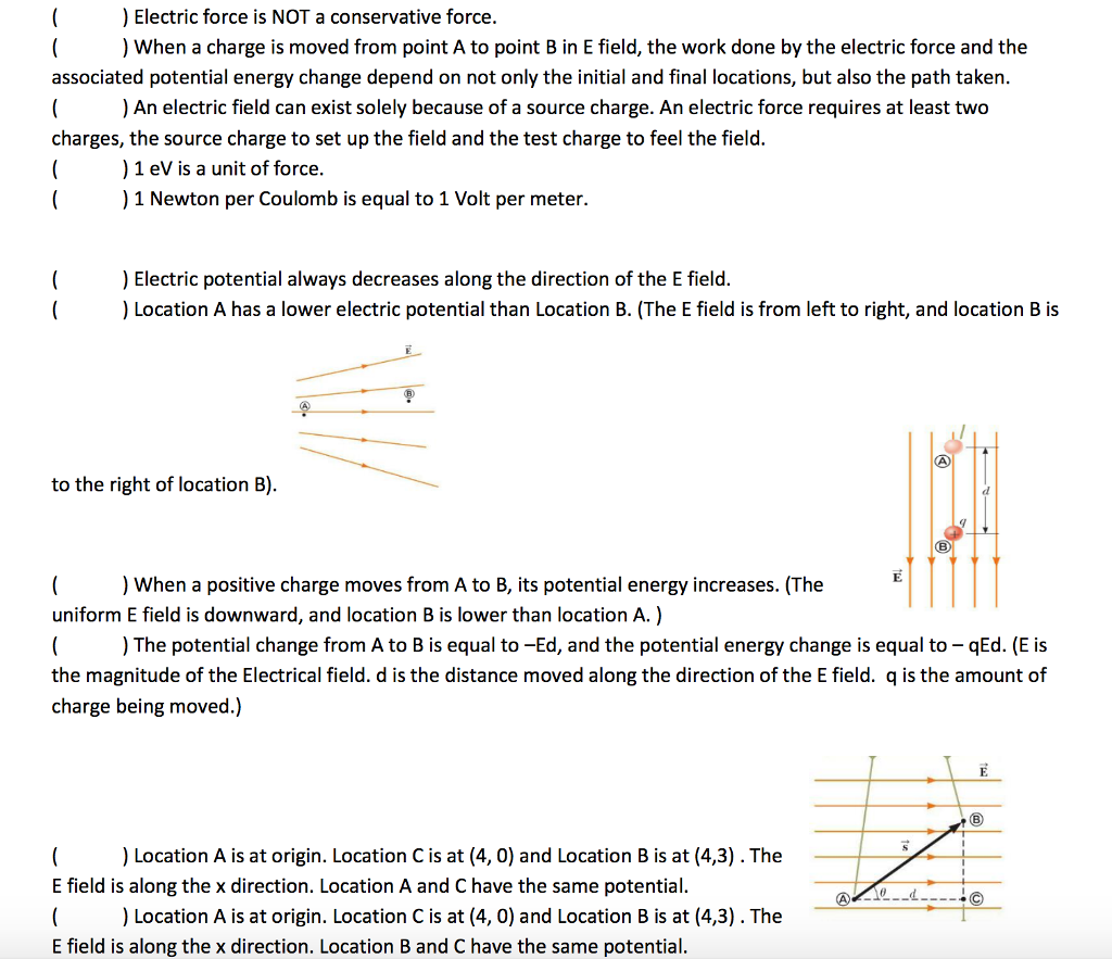 Solved Electric force is NOT a conservative force When a | Chegg.com
