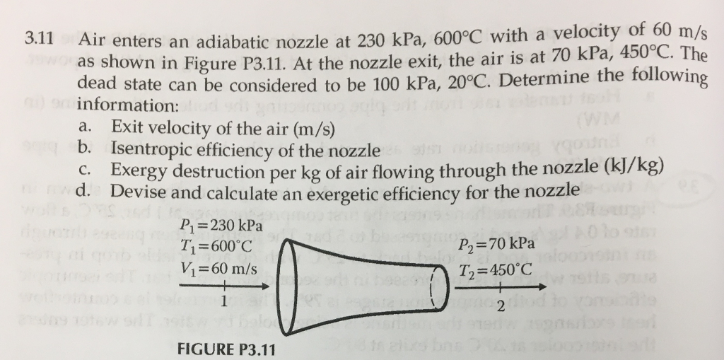 Solved enters an adiabatic nozzle at 230 kPa, 600°C with a | Chegg.com