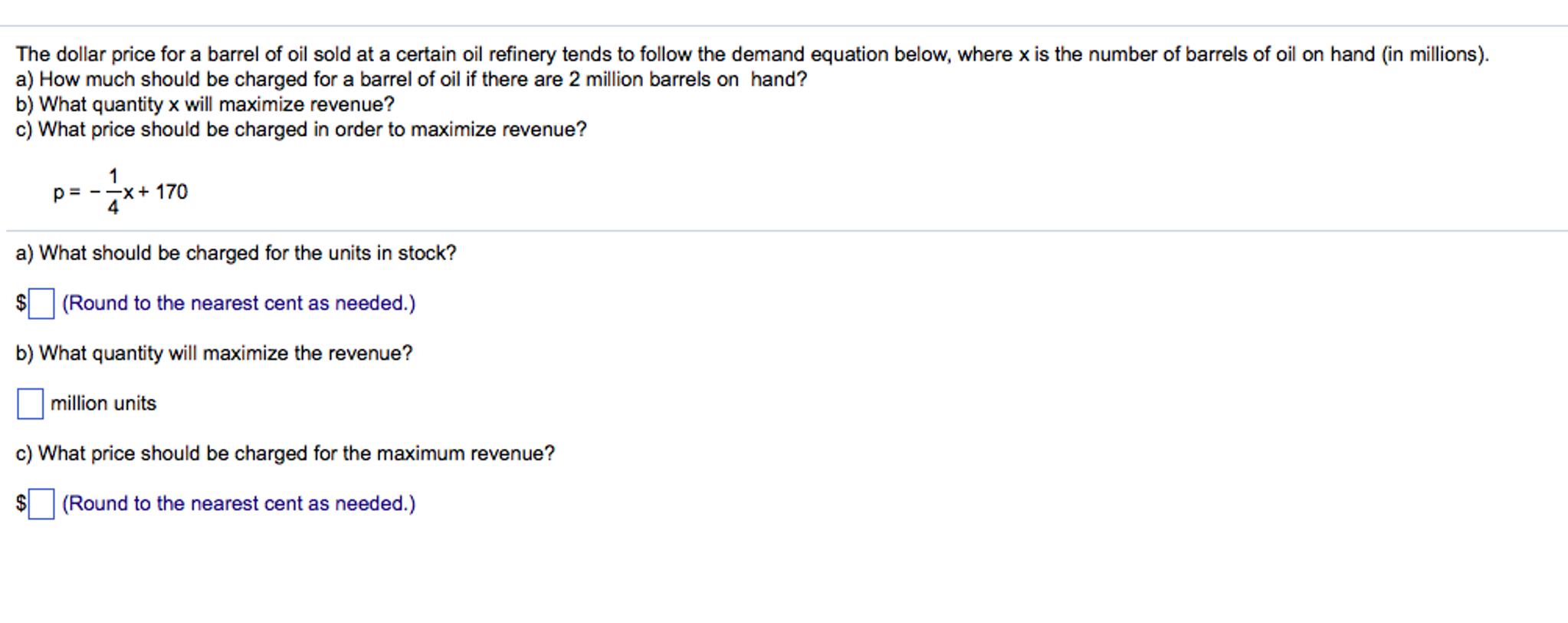 Solved The dollar price for a barrel of oil sold at a | Chegg.com