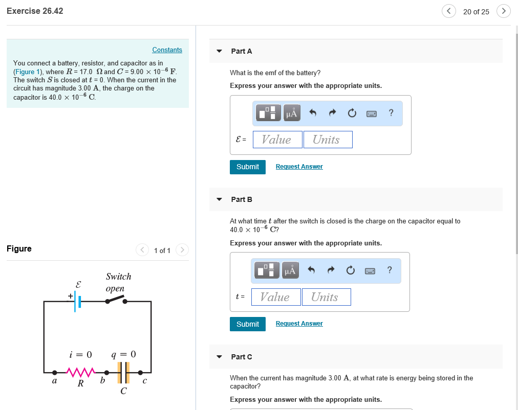Solved Exercise 26.42 20 of 25 Constants Part A You connect | Chegg.com