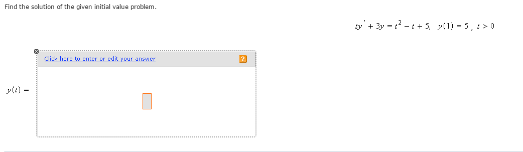 Solved Find the solution of the given initial value problem. | Chegg.com