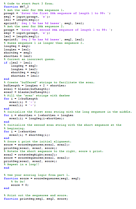 Part 1: Create a Matlab script hw7_1.m that prompts | Chegg.com
