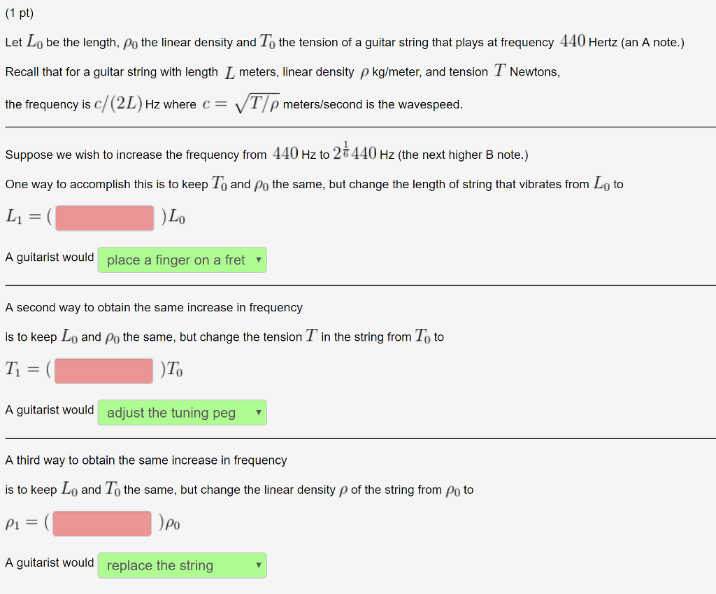 Solved (1 ) Let Lo be the length, Po the linear density and | Chegg.com