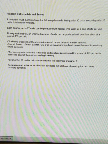 Solved need this done in ampl and Lindo please help me | Chegg.com