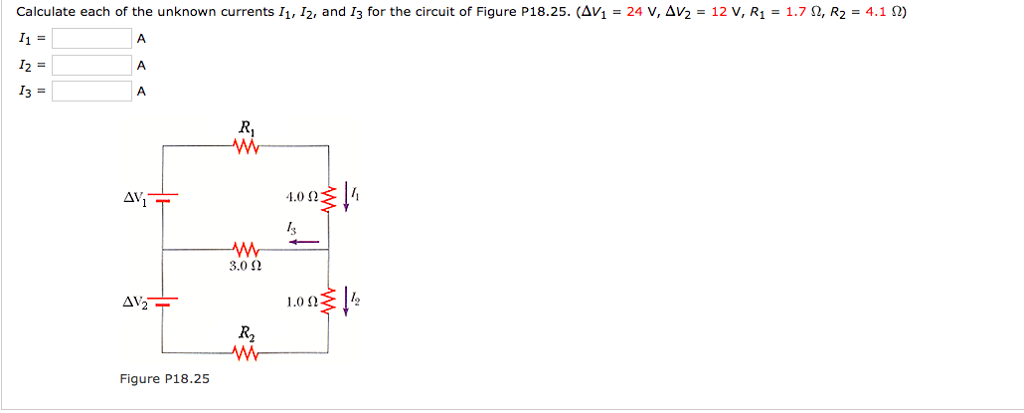 Solved Calculate each of the unknown currents I_1, I_2, and | Chegg.com