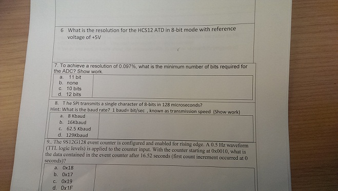 Solved What is the resolution for the HCS12 ATD in 8-bit | Chegg.com