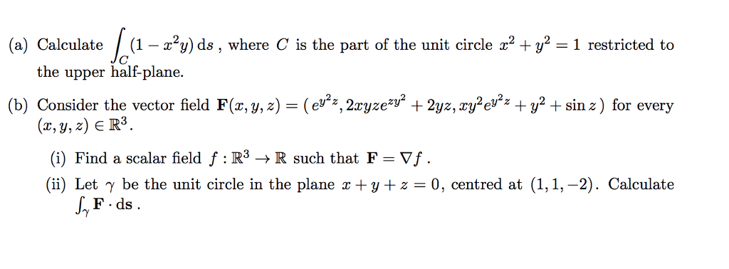 Solved (a) Calculate (1-y) ds, where C is the part of the | Chegg.com