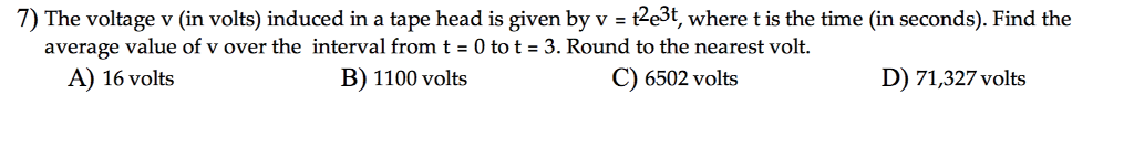 Solved The voltage v (in volts) induced in a tape head is | Chegg.com