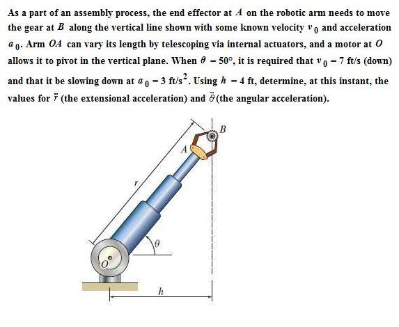 As a part of an assembly process, the end effector at | Chegg.com