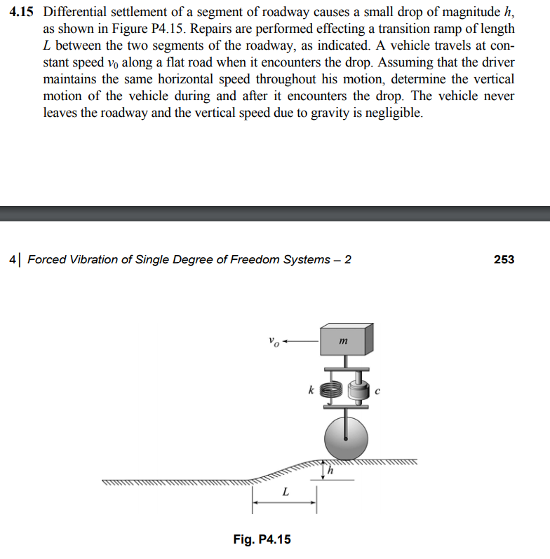 Solved 4.15 Differential settlement of a segment of roadway | Chegg.com