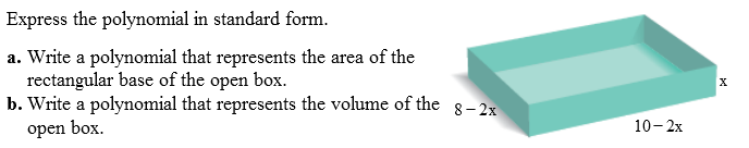 Solved Express the polynomial in standard form. a. Write a | Chegg.com