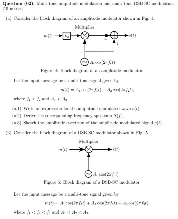 Solved Question 02 Multi Tone Amplitude Modulation And
