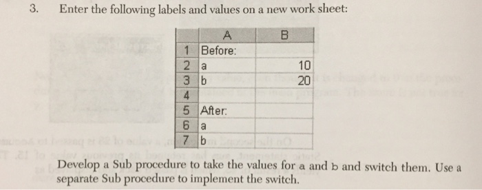 Solved Enter the following labels and values on a new work | Chegg.com