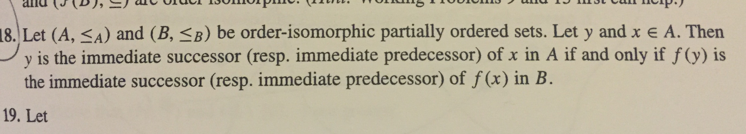 Solved Let (A, lessthanorequalto a) and (B, | Chegg.com