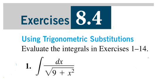 Solved 8.4 Exercises Using Trigonometric Substitutions | Chegg.com
