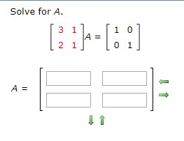 Solved Solve for A. 3 1 1 0 | Chegg.com