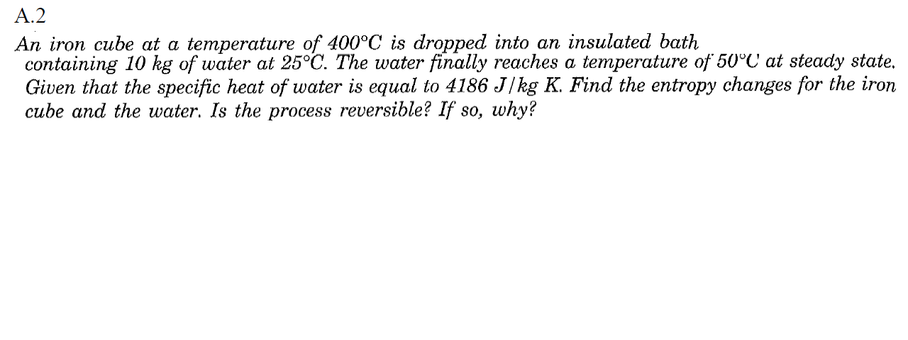 Solved An Iron Cube At A Temperature Of 400 Is Dropped Into Chegg solved-an-iron-cube-at-a-temperature-of-400-is-dropped-into-chegg