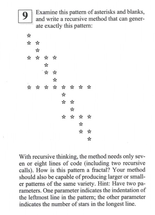 Solved Examine This Pattern Of Asterisks And Blanks And 