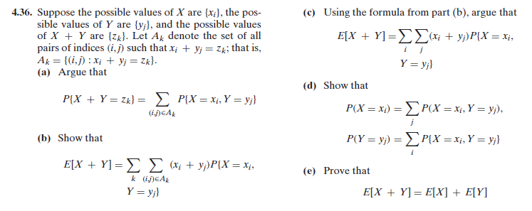 Solved Suppose the possible values of X are (xi) the | Chegg.com