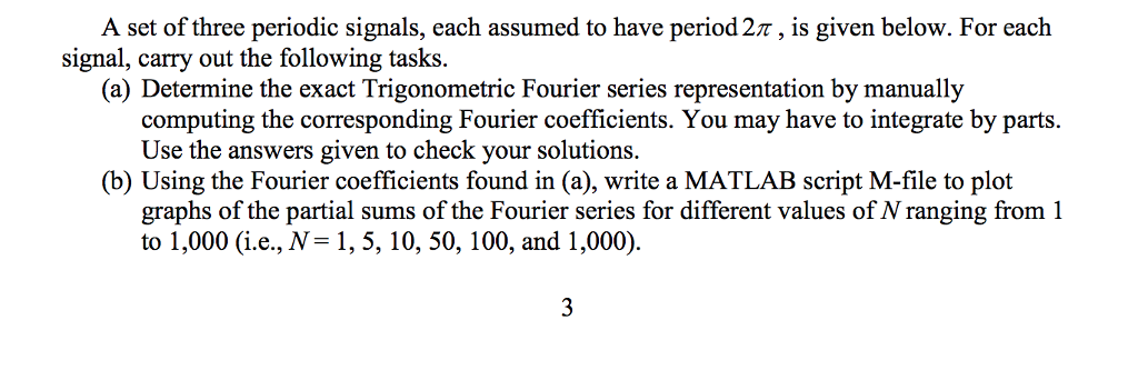 Solved This is a signals and systems problem please use a | Chegg.com