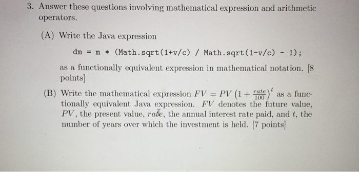 Solved Answer these questions involving mathematical | Chegg.com