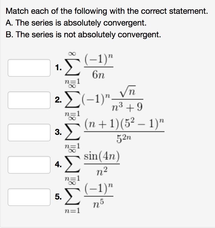 Solved Determine if the series are absolutely convergent or | Chegg.com