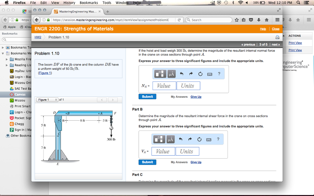 Solved The boom DF of the jib crane and the column DE have a | Chegg.com