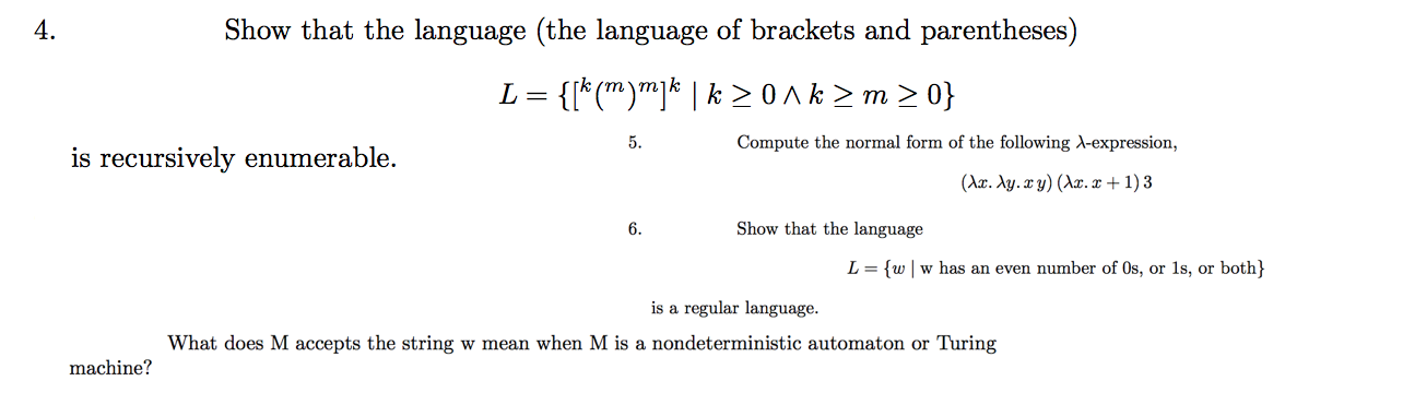 Solved Show that the language (the language of brackets and | Chegg.com