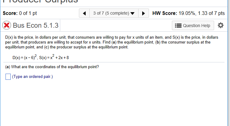 Solved Score 0 Of 1 Pt 3 Of 7 5 Complete Hw Score