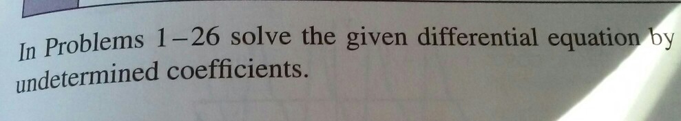 Solved In problems 1-26 solve the given differential | Chegg.com